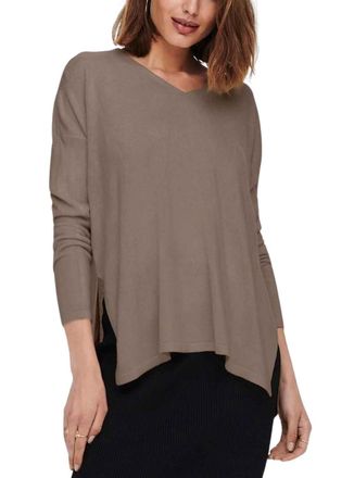 Only Damen Onlamalia L/S V-neck Cc Knt Walnut L