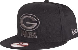 New Era Green Bay Packers Black/Graphite 9Fifty Snapback Cap - One-Size