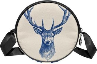 Generic Sac &agrave; bandouli&egrave;re circulaire pour femme, petit sac &agrave; bandouli&egrave;re avec fermeture &eacute;clair, bretelles r&eacute;glables, style d&eacute;contract&eacute;, pour femmes et filles