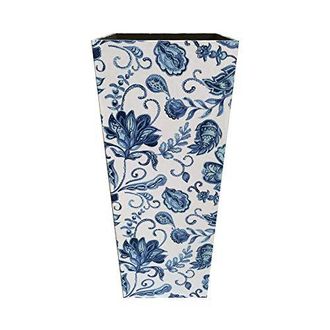 Mobili Rebecca Porte-Parapluies Vintage, Stockage Parapluie Entree, Canvas MDF, Blanc Bleu - Dimensions: 50 x 21 x 21 cm (HxLxL) - Art. RE6279