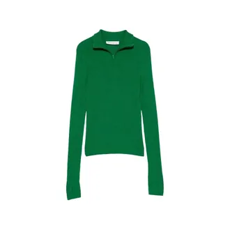 Frankie Shop Femme, Pulls, Vert, Taille: 40 FR Pull zipp&eacute; Sade