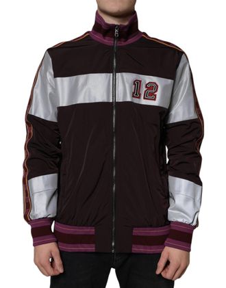 Dolce & Gabbana Multicolor Full Zip Jersey Men Bomber Jacket Polyester Clothing