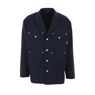 Comme Des Garçons Homme, Vestes, Bleu, Taille: M Veste à rayures en laine et toile