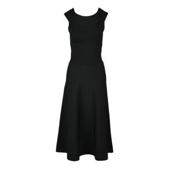 Fabiana Filippi Ausgestelltes Langes Kleid Boot-Ausschnitt Tunika - - Dresses - Damen - Schwarzk - M