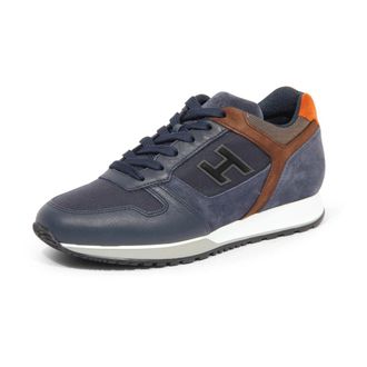 Hogan H321 Allacciato H Flock - - Shoes - Herren - Blau - 40 1/2 EU