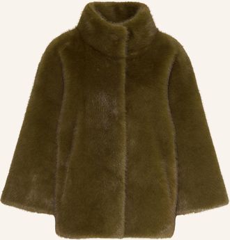 Juvia Kunstpelz-Jacke Fedora gruen