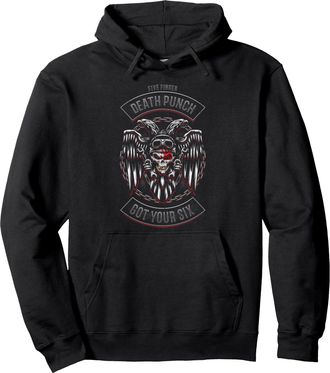 Five Finger Death Punch 5FDP - Biker Badge - Got Your Six Pullover Hoodie