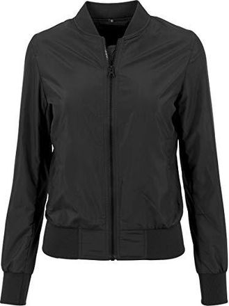 Build Your Brand Veste Bomber en Nylon pour Femme Noir Taille M