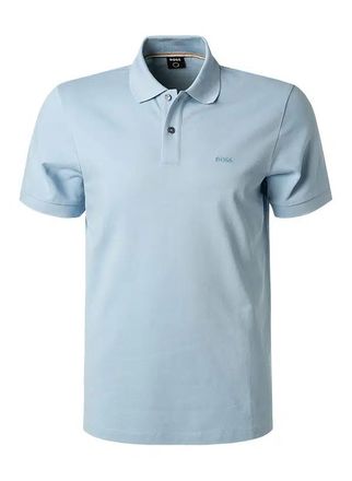 HUGO BOSS Herren Polo-Shirt blau Baumwoll-Piqu&eacute;