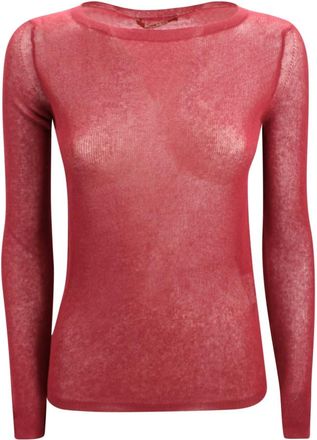 Max Mara Femme, Pulls, Rouge, Taille: 40 FR Pulls &agrave; col rond