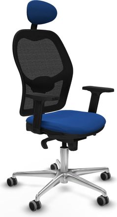 Piqueras y Crespo Chorquera Stuhl mit 2D-Armen, h&ouml;henverstellbarer Lendenwirbelst&uuml;tze und festem Kopfteil, ausgestattet mit 5 Positionen und injiziertem Schaumstoff, Sc