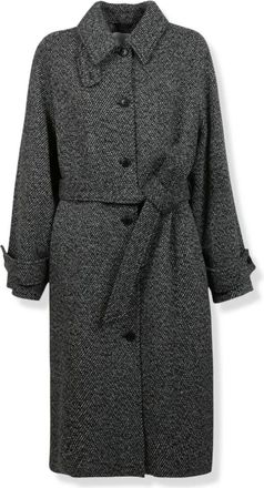 Closed Femme, Manteaux, Gris, Taille: 38 FR Manteau crois&eacute; simple