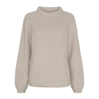 BTF-CPH Rundhals-Strickpullover - - Knitwear - Damen - Beige - XL