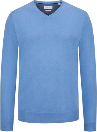 Tom Rusborg Pullover mit V-Ausschnitt aus einem Baumwolle-Seide-Mix in