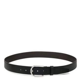 Montblanc Montblanc, Homme, Accessoires, Noir, Taille: ONE Size Ceinture R&eacute;versible en Cuir Noir Marron