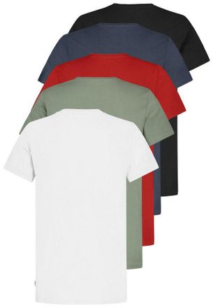 Sublevel T-Shirt Herren Basic Shirt 5er Pack schwarz und wei&szlig; (5-tlg) Basic Shirt Sparpack