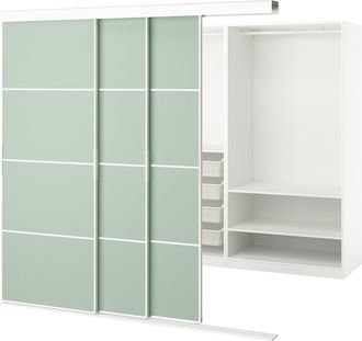 IKEA SKYTTA / PAX Kleiderschrank+Schiebetüren begehb