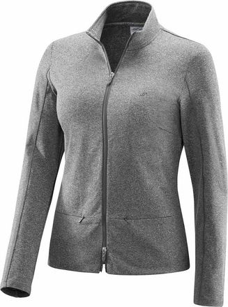 Joy Damen Sportjacke PINELLA ideal für Sport und Freizeit | Zip-Jacke | Reißverschlusstaschen 40, Black Melange