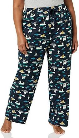 Amazon Essentials Pantalon De Pyjama En Flanelle - couleurs abandonnées Femme, Bleu Marine Créatures Arctiques, XS
