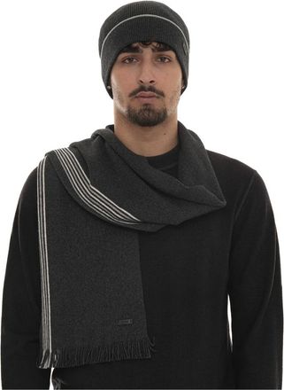 HUGO BOSS Homme, Accessoires, Gris, Taille: ONE Size Enzo Scarf and Hat Set