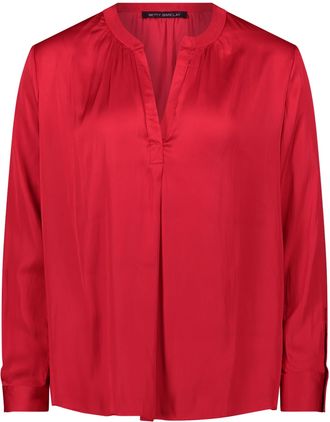 Betty Barclay Damen Satin-Bluse Langarm 48, Rot