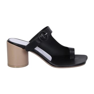 Maison Margiela Femme, Chaussures, Noir, Taille: 36 1/2 EU Mules &agrave; talons asym&eacute;triques