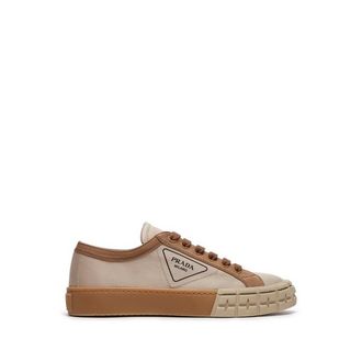 Prada Baskets &agrave; logo en coton