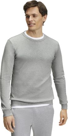 Falke Herren Pullover Basic Crew Neck Cotton M L/s Sh Baumwolle elegant klassisch Business Freizeit mit Rundhalsausschnitt 1 St&uuml;ck, Grau Light Grey 3400, XX