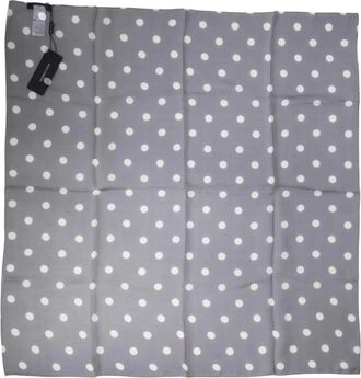 Dolce & Gabbana Homme, Accessoires, Bleu, Taille: ONE Size Foulard Carr&eacute; en Soie &agrave; Pois