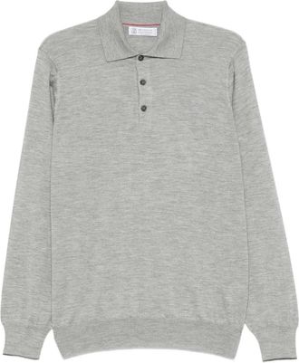 Brunello Cucinelli polo en maille - CO73D GREY
