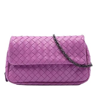 Bottega Veneta Pre-owned Gewebte Leder Umh&auml;ngetasche - - Pre-owned - Damen - Lila - ONE SIZE