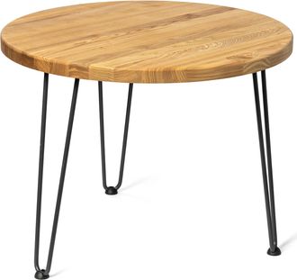 Lamofootwear Manufaktur Couchtisch rund aus Holz 60 cm | Beistelltisch Couch | Nachttisch Holz, Wohnzimmertisch klein, Kaffeetisch | Stärke: 28 mm, Farbe: Rustikal