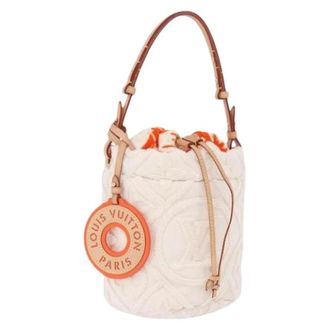 Louis Vuitton Pre-owned Vintage Sac seau en coton - Femme - Pre-owned - Blanc - Taille: ONE Size