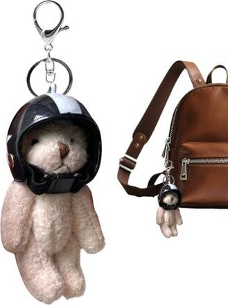 Generico Porte-cl&eacute;s en forme dours mignon - Pendentif en peluche, accessoire de sac adorable | Pendentif casque doux, design &eacute;l&eacute;gant, d&eacute;coration de sac &agrave; dos d