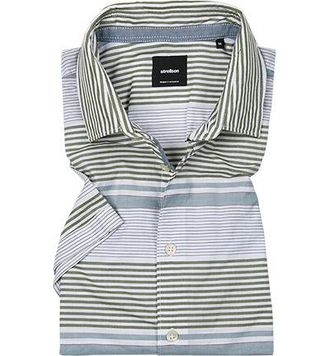 Strellson Herren Kurzarmhemd blau gestreift