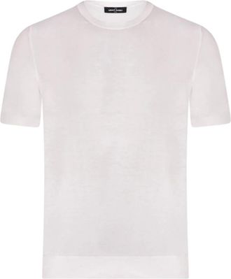 Gran Sasso Homme, Pulls, Blanc, Taille: M T-shirt ras du cou