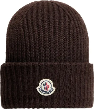 Moncler Moncler Bonnet En Laine Et Cachemire, Homme, Marron, Taille: Uni
