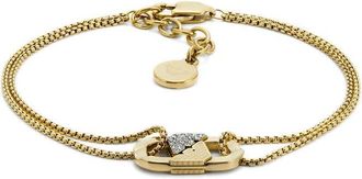 Emporio Armani Damenarmband aus Sterlingsilber mit Karabiner- oder Schieberverschluss, Gelber Orkus