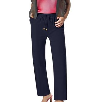 Generic Pantalon pour femme taille &eacute;lastique jambe droite - Pantalon de travail extensible pour femme avec poches - Pantalon de jogging ample &agrave; jambes larges,