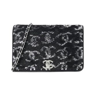 Chanel Pre-owned Sequin Chain Wallet - - Pre-owned - Damen - Schwarzk - ONE SIZE