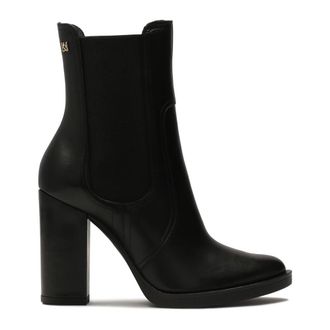 Kazar Schwarze Stiletto-Stiefel mit elastischen Eins&auml;tzen - - Shoes - Damen - Schwarzk - 36 EU