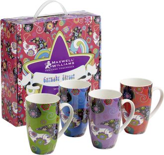 Maxwell & Williams XF0104 Basics Becherset Carnaby Street, 4-teilig, 420 ml, Porzellan