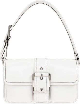 Michael Kors Femme, Sacs, Blanc, Taille: ONE Size Colby Medium Leather Shoulder Bag