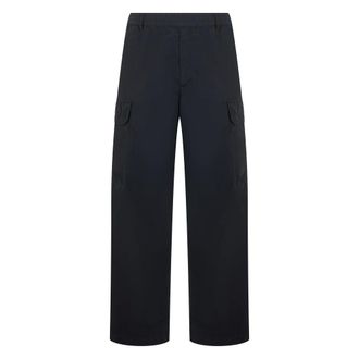 C.P. Company C.p. Company, Homme, Pantalons, Noir, Taille: S Flatt Nylon Loose Cargo Lens Pants