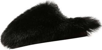 Generic Pantoufles pelucheuses d&eacute;contract&eacute;es et confortables pour femme - Couleur unie - L&eacute;g&egrave;res - Antid&eacute;rapantes - Confortables - &Agrave; enfiler - Pour lint&eacute;rieur