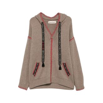 Baziszt Kafti Pullover - - Knitwear - Damen - Braun - M