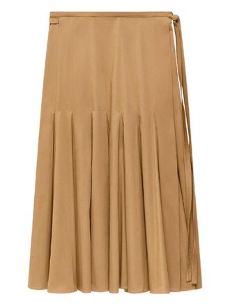 Another Tomorrow jupe portefeuille à empiècements - Tons neutres