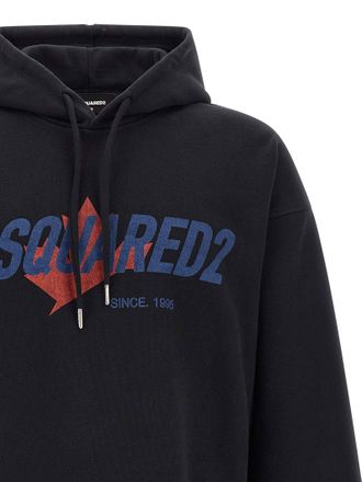Dsquared2 Logo-Print Hoodie - Black