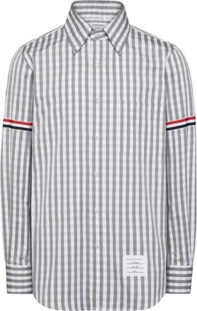 Thom Browne Homme, Chemises, Bleu, Taille: L Long Sleeve Shirt