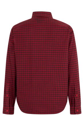Balenciaga Womens Checked Shirt Burgundy Cotton